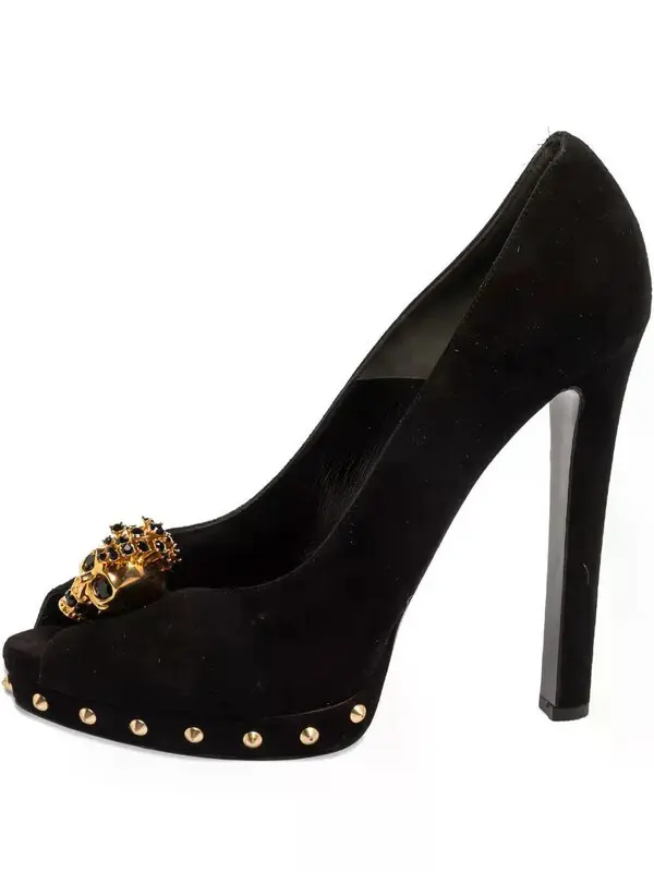 Alexander McQueen 135mm Skull-embellished Pumps - Black