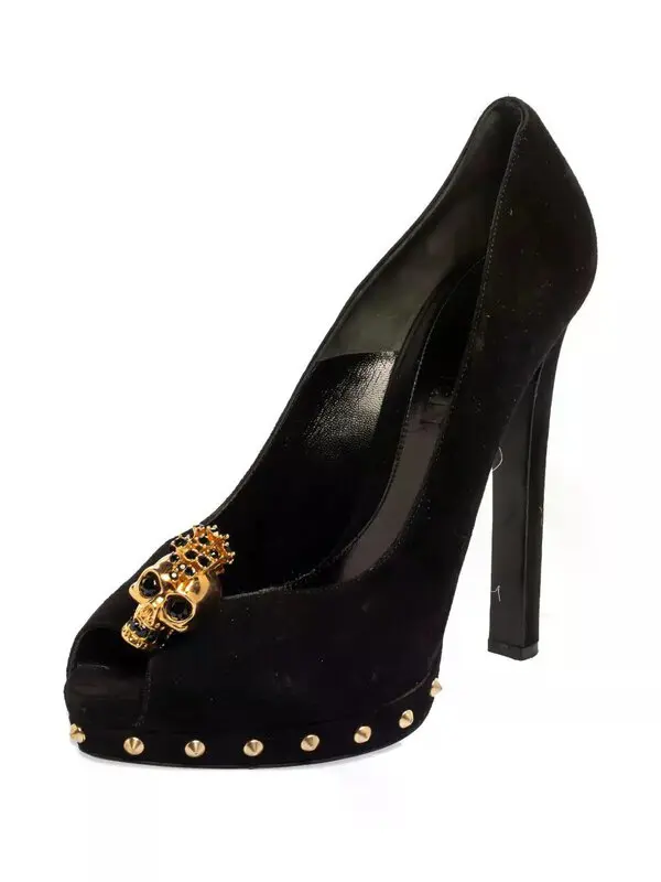 Alexander McQueen 135mm Skull-embellished Pumps - Black