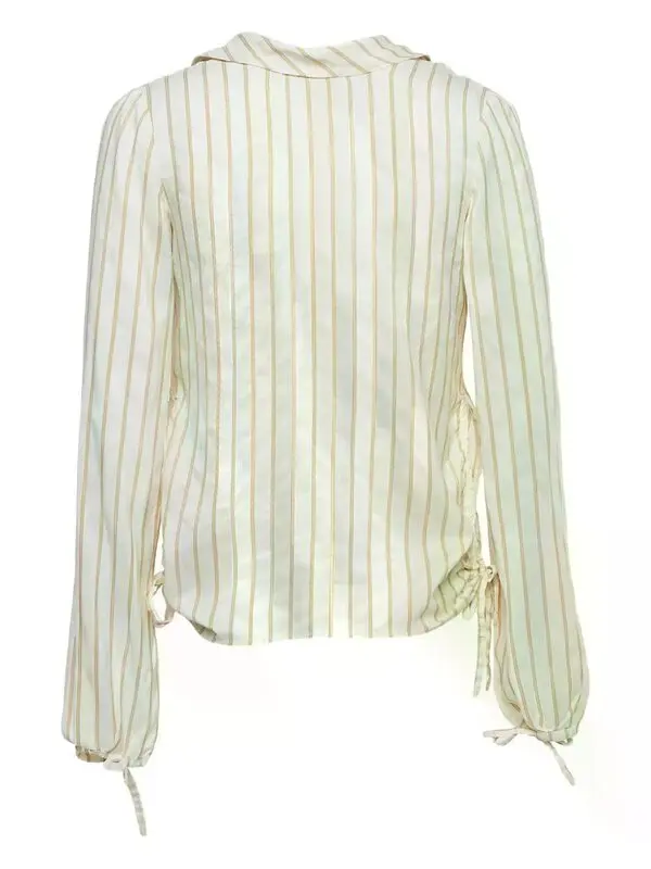 Marni 2024 Striped Tie-neck Blouse