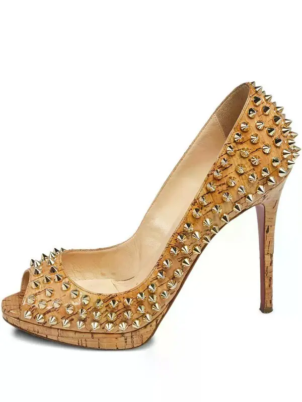 CHRISTIAN LOUBOUTIN 100mm Yolanda Spike-embellished Peep-toe Pumps