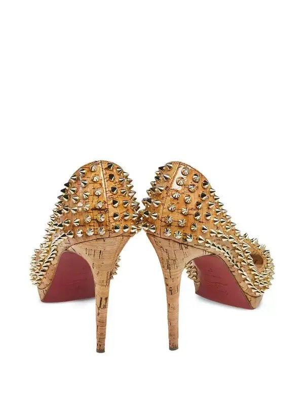 CHRISTIAN LOUBOUTIN 100mm Yolanda Spike-embellished Peep-toe Pumps