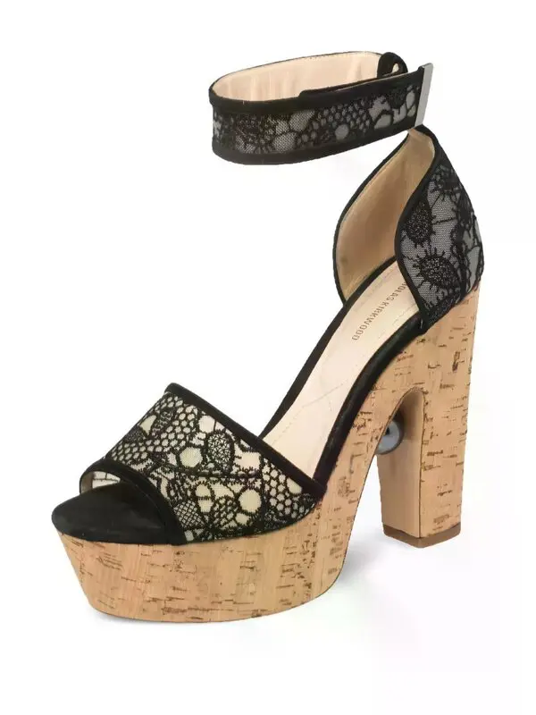 NICHOLAS KIRKWOOD 135mm Maya Lace-embellished Platform Sandals
