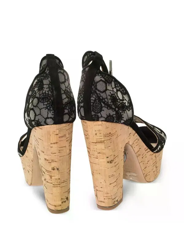 NICHOLAS KIRKWOOD 135mm Maya Lace-embellished Platform Sandals