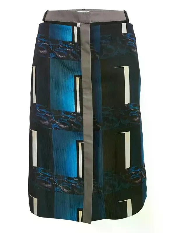 Kenzo Printed Midi Skirt - Blue