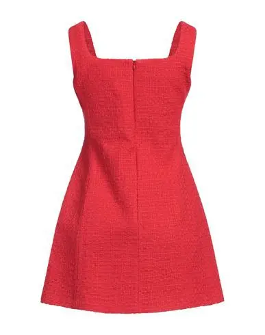 Maje Flared Tweed Mini Dress - Red