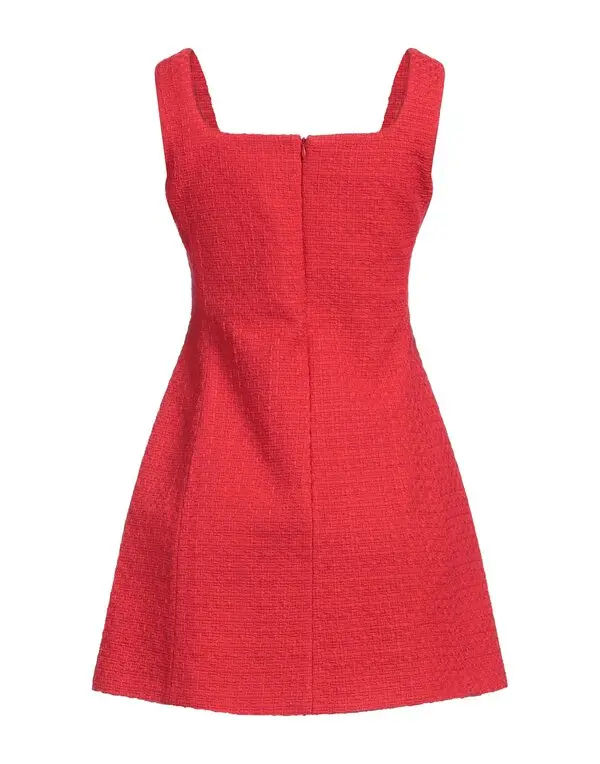 Maje Flared Tweed Mini Dress - Red