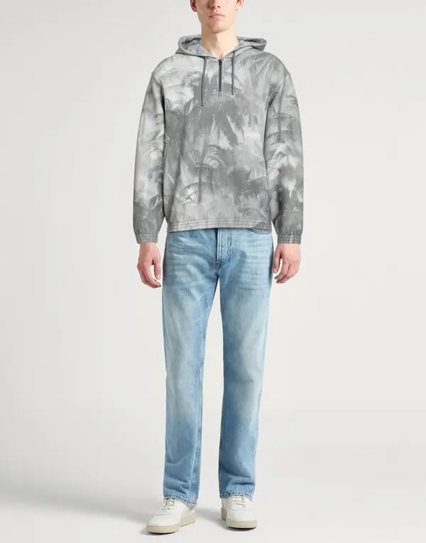 Emporio Armani Hooded Sweatshirt With Hawaiian Print