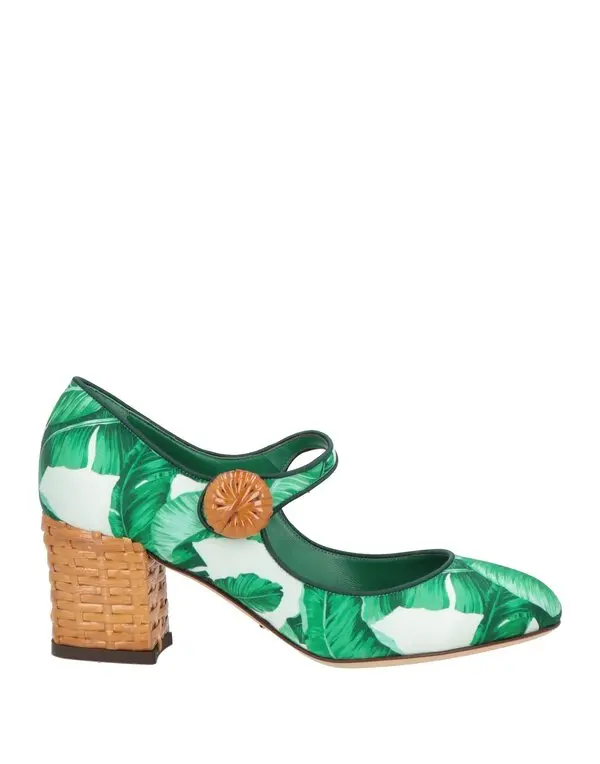 Dolce & Gabbana Floral-print Mary Jane Pumps