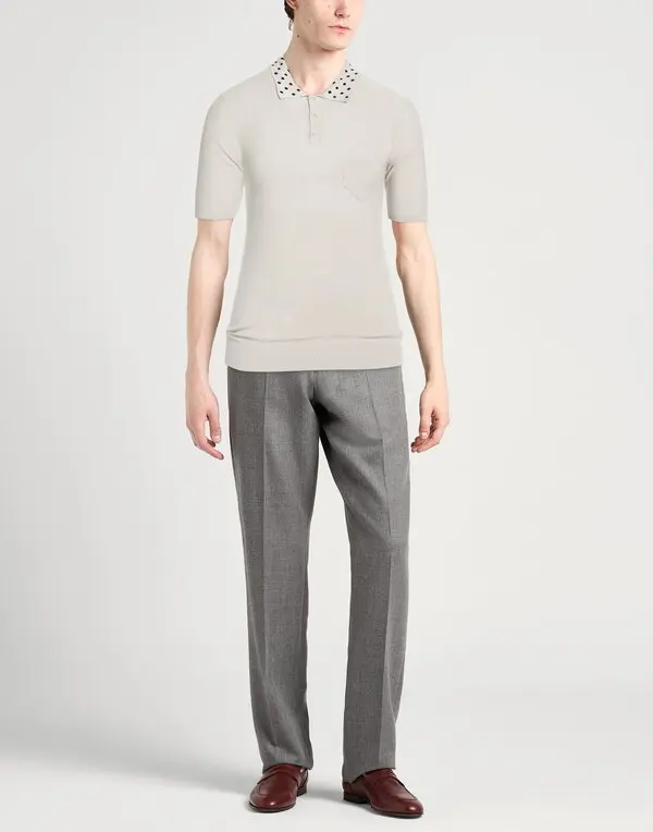 Dolce & Gabbana Polo Shirt In Light Silk - Grey
