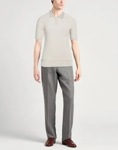 Dolce & Gabbana Polo Shirt In Light Silk - Light Grey