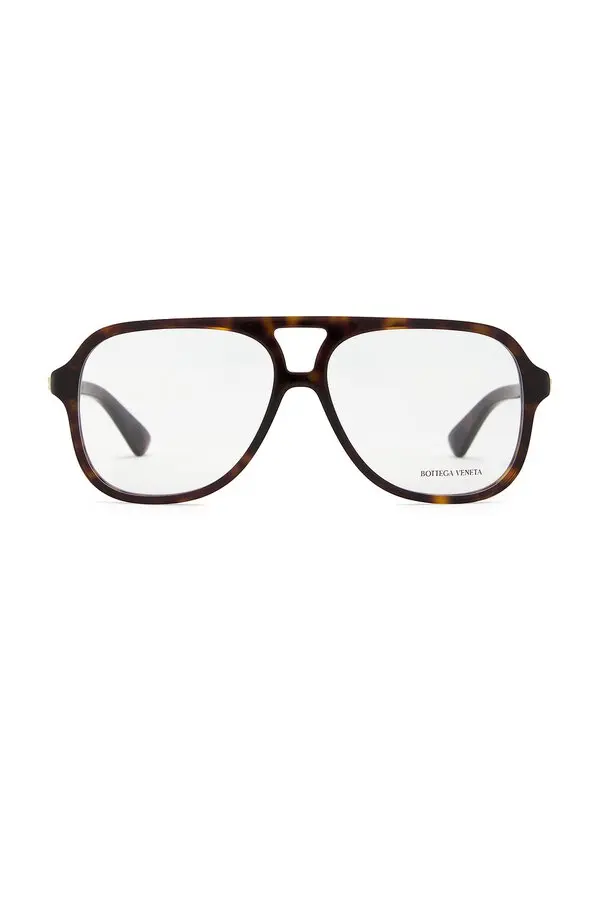 Bottega Veneta Slim Ribbon Eyeglasses - Havana & Transparent