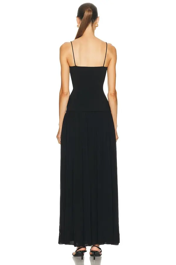 EAVES Pardes Pleated Dress