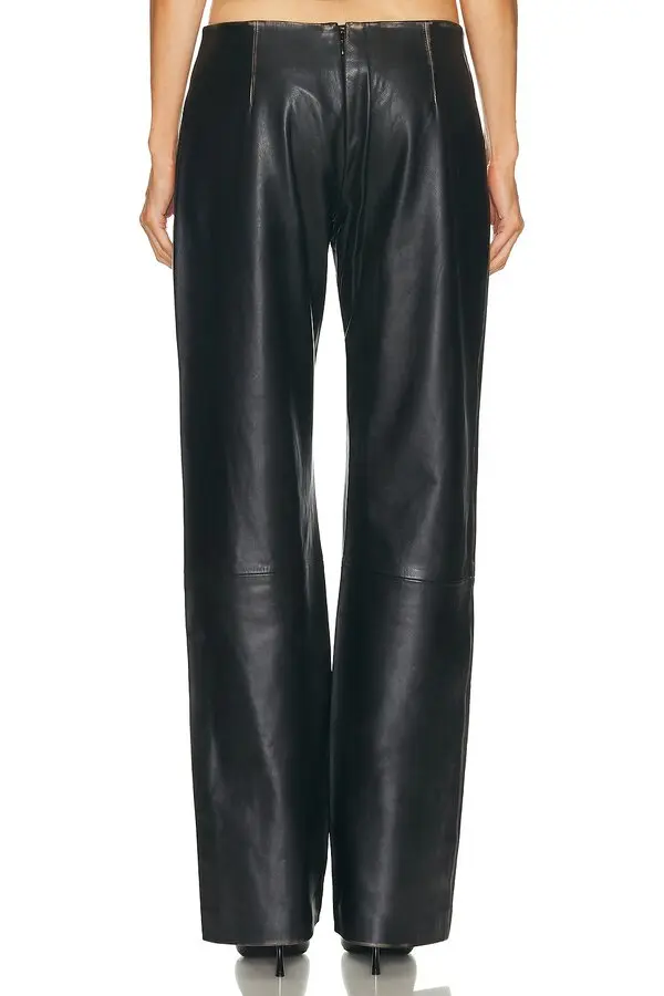 ST. AGNI Brushed Leather Pant