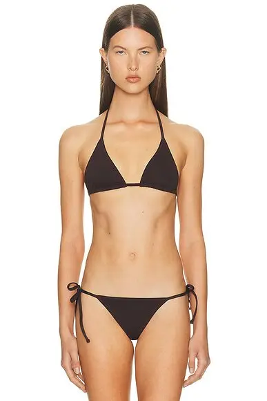 Eterne Isla Halterneck Bikini Top - Espresso