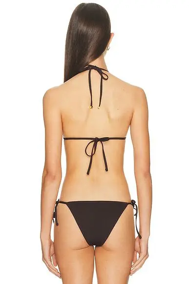 Eterne Isla Halterneck Bikini Top - Espresso