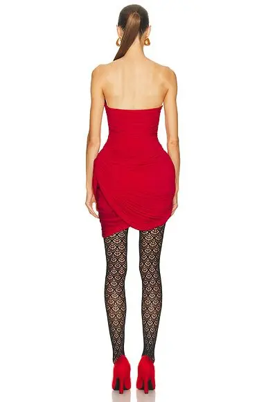 Magda Butrym Strapless Mini Dress - Red