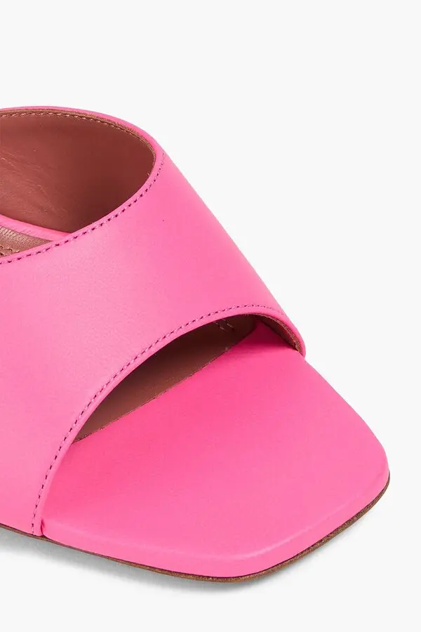 Amina Muaddi Lupita Leather Mules