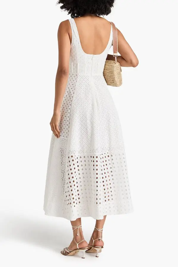 Zimmermann Broderie Anglaise Cotton Midi Dress