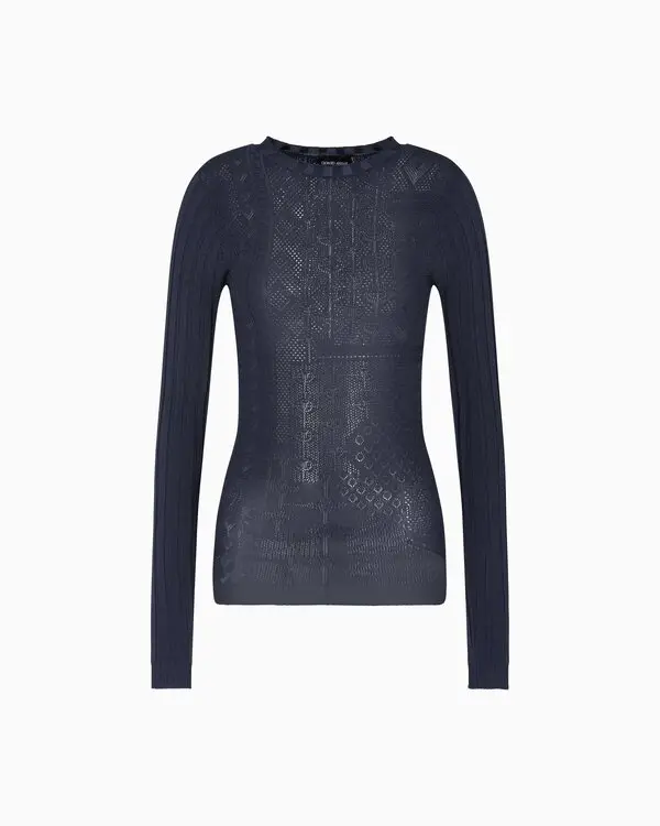 Giorgio Armani Textured Viscose-blend Jumper