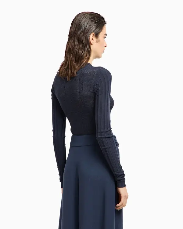 Giorgio Armani Textured Viscose-blend Jumper