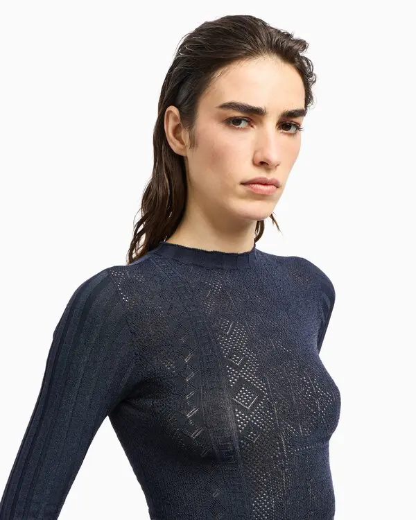 Giorgio Armani Textured Viscose-blend Jumper