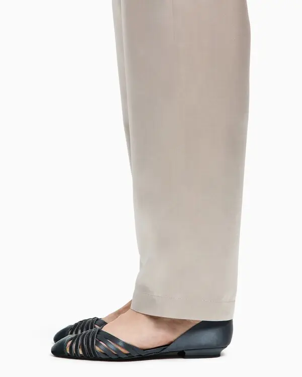 Giorgio Armani Straight-cut Trousers In Silk Satin