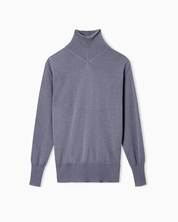 Giorgio Armani Neve Cashmere Mock-neck Jumper - Grey