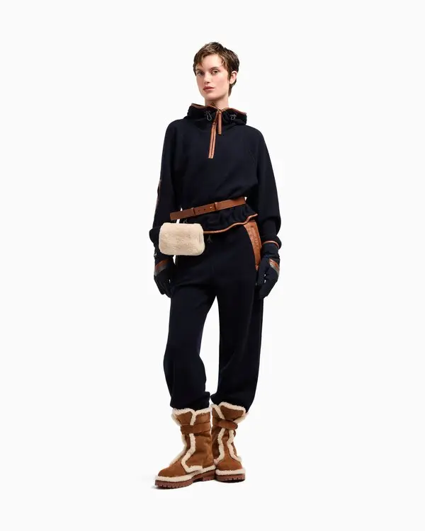 Giorgio Armani Neve Cashmere Fleece Hooded Sweatshirt