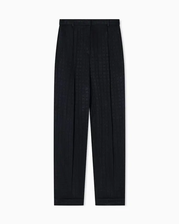 Giorgio Armani Jacquard Cupro Trousers