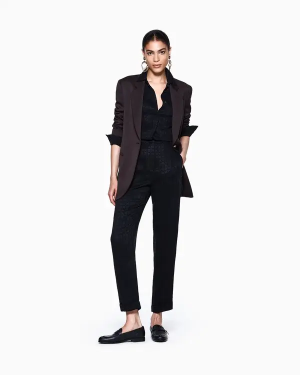 Giorgio Armani Jacquard Cupro Trousers