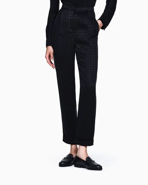 Giorgio Armani Jacquard Cupro Trousers