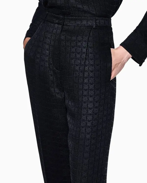 Giorgio Armani Jacquard Cupro Trousers