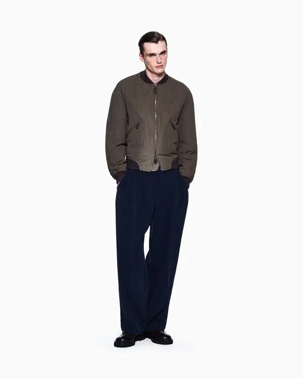 Giorgio Armani Virgin Wool And Viscose Canvas Blouson