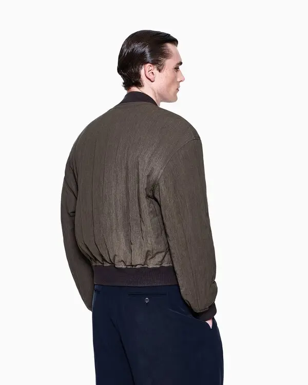 Giorgio Armani Virgin Wool And Viscose Canvas Blouson