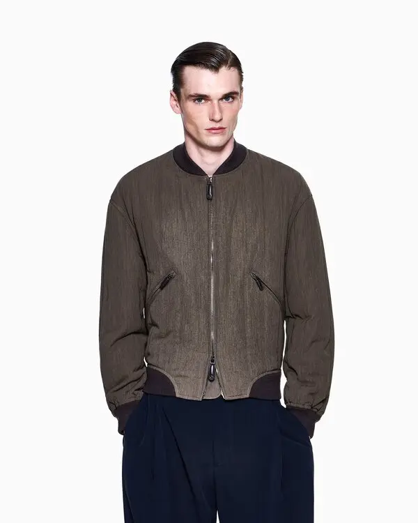 Giorgio Armani Virgin Wool And Viscose Canvas Blouson