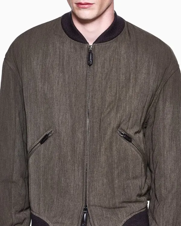 Giorgio Armani Virgin Wool And Viscose Canvas Blouson
