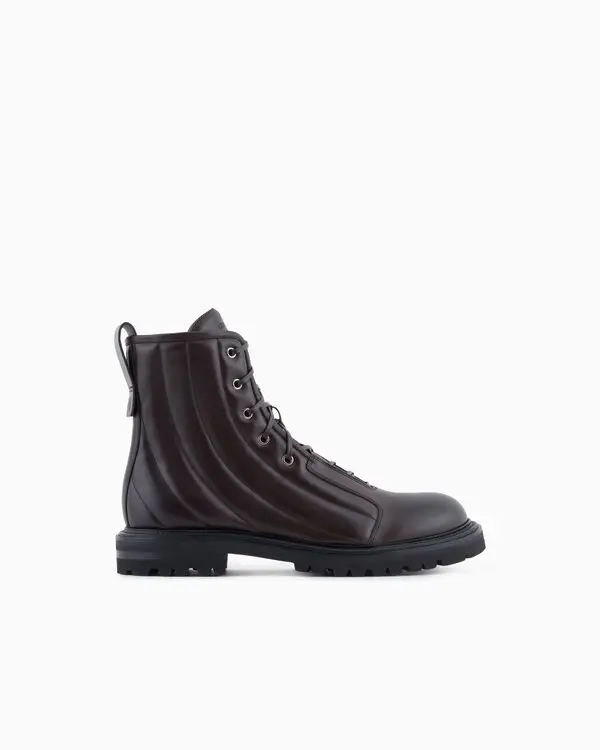 Giorgio Armani Nappa Calfskin Combat Boots