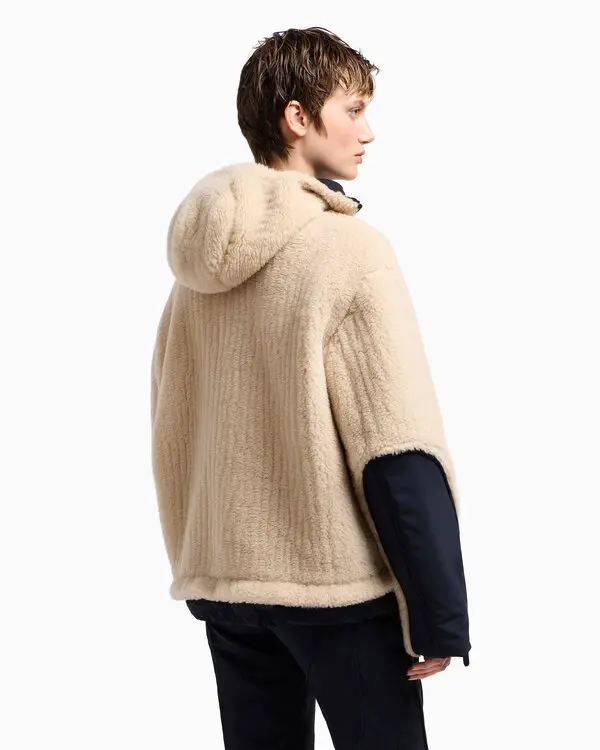 Giorgio Armani Neve Cashmere And Silk Hooded Pea Coat