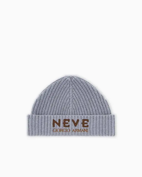 Giorgio Armani Neve Cashmere Beanie - Grey