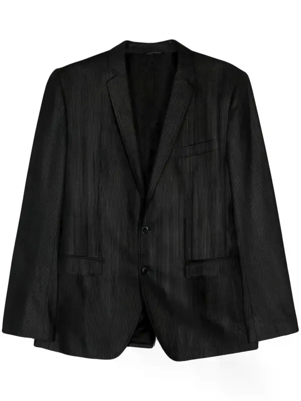 Dolce & Gabbana 2000s Pinstriped Single-breasted Jacket - Grey