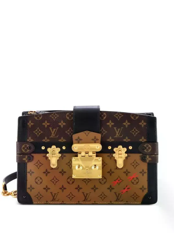 LOUIS VUITTON Trunk Reverse Monogram Canvas Clutch - Black