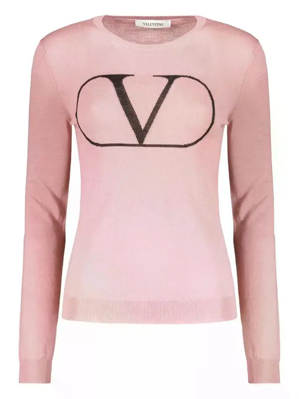 Valentino Garavani Ribbed Sweater With Logo Detail