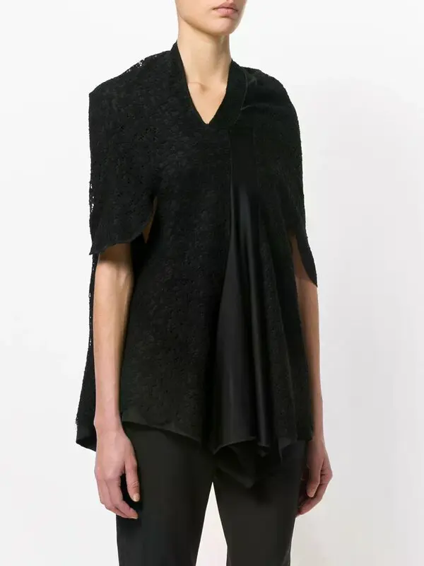 Comme Des Garçons Lace Panelled Blouse