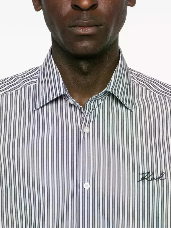 Karl Lagerfeld Striped Logo Shirt