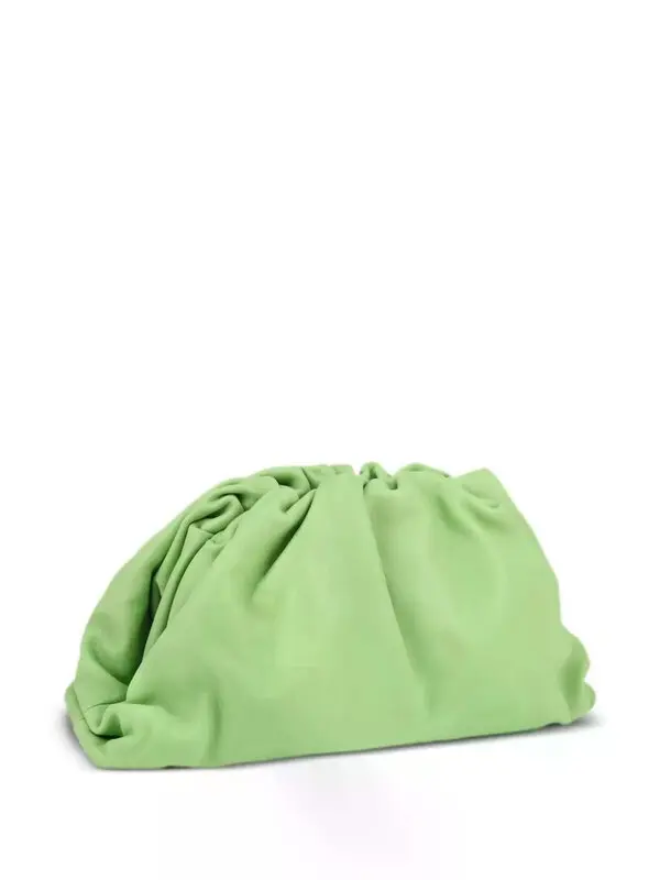 Bottega Veneta Leather Pouch Clutch - Green