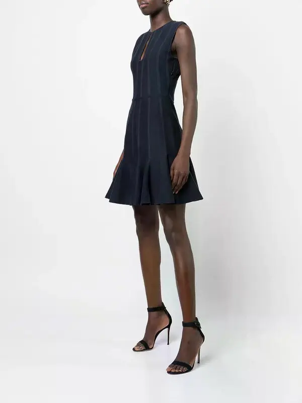 Giambattista Valli Vertical Stripe Flared Dress