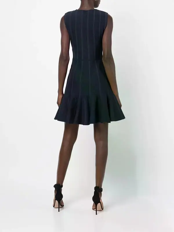 Giambattista Valli Vertical Stripe Flared Dress