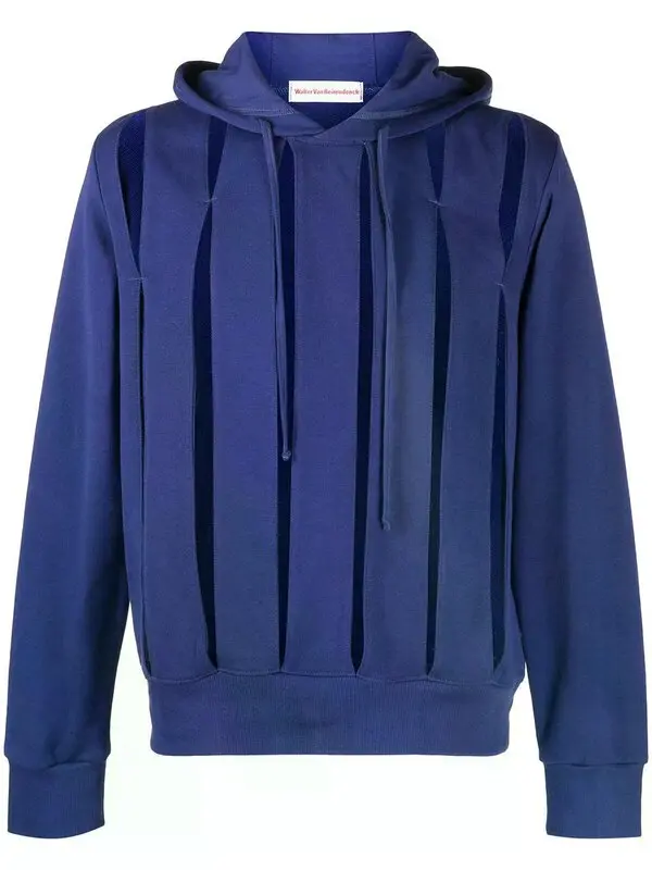 WALTER VAN BEIRENDONCK Slit Drawstring Hoodie