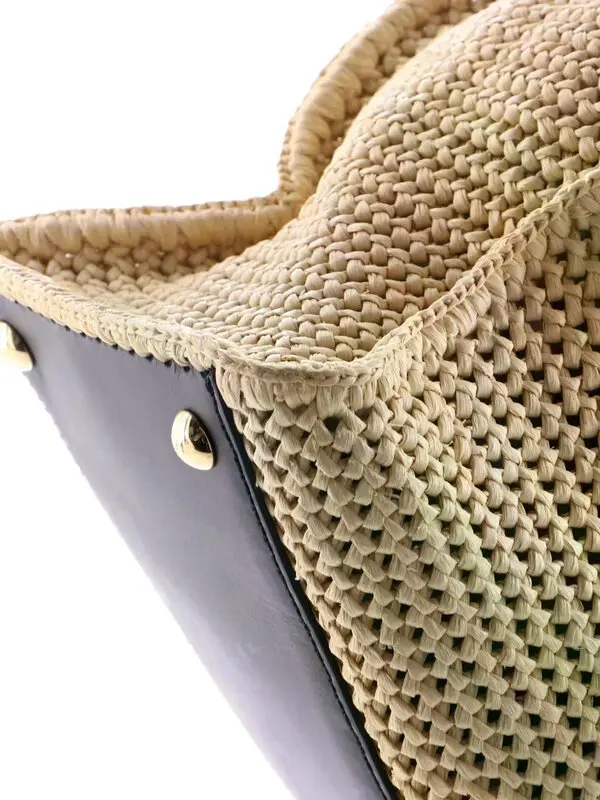 Fendi Peekaboo X-raffia Medium Tote Bag
