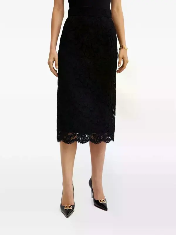 Dolce & Gabbana Midi Lace Skirt